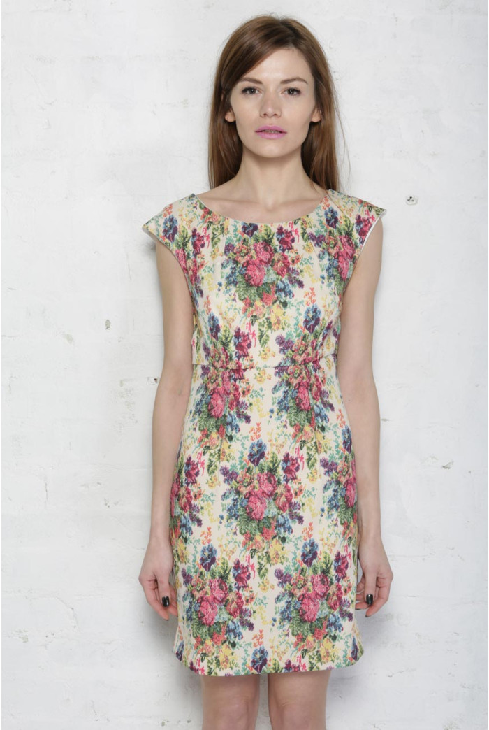 Darling Lilly Dress - Floral Wiggle Dress - 1940s Dresses - Flower Prints