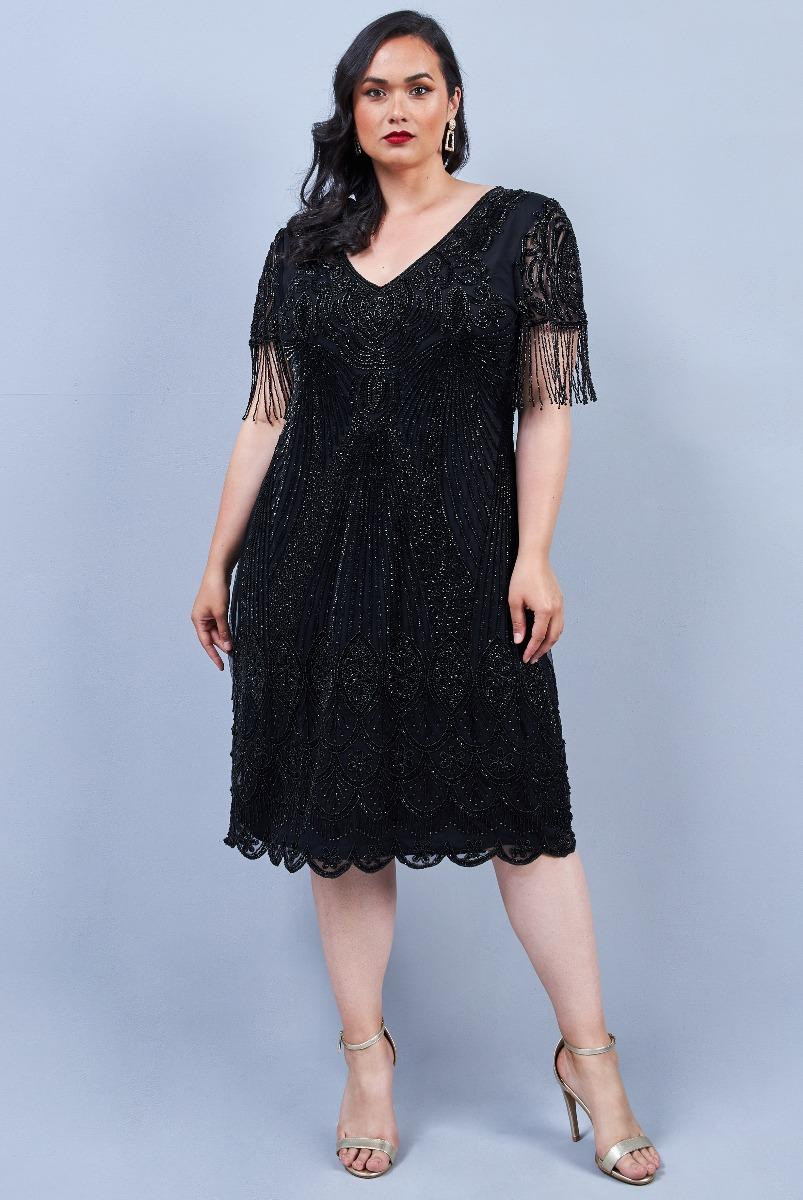 Marta Black Beautiful Flapper Dress